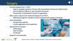 TGCT Multidisciplinary Management: Balancing Surgery, Surveillance & Systemic Therapy | Vumedi