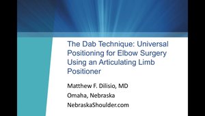 The Dab Technique for Elbow Positioning | VuMedi