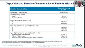 2021 ASCO Updates From CodeBreaK 100 Trial on Advanced NSCLC: Sotorasib ...