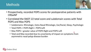 Sinonasal Symptom Correlation With the Postoperative Polyp Score (POPS ...