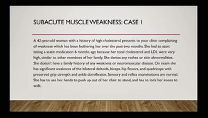 Acute, Subacute, and Chronic Progressive Muscle Weakness | Vumedi